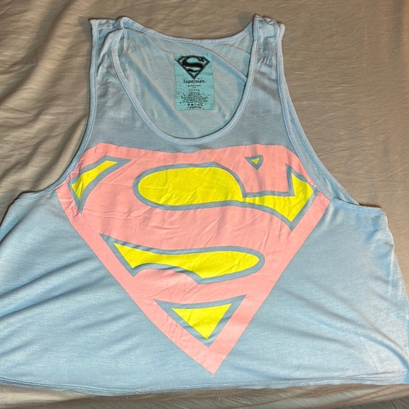 DC Comics | Tops | Superman Muscle Crop Top | Poshmark